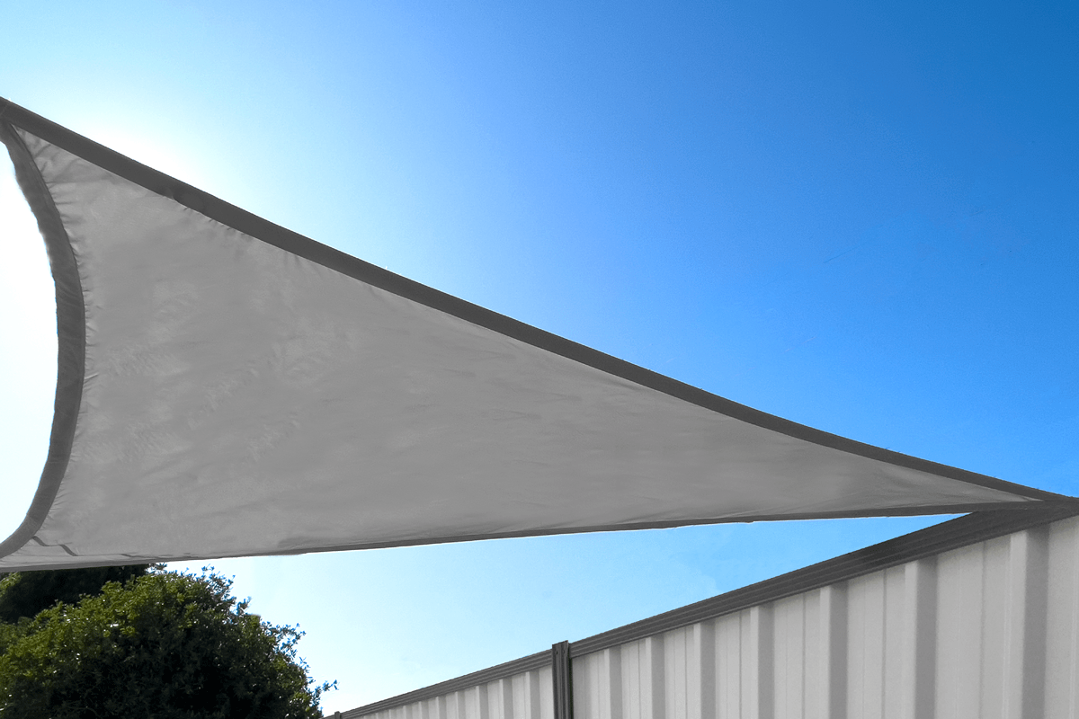Grey Triangle Waterproof Shade Sail – Quatra Netting