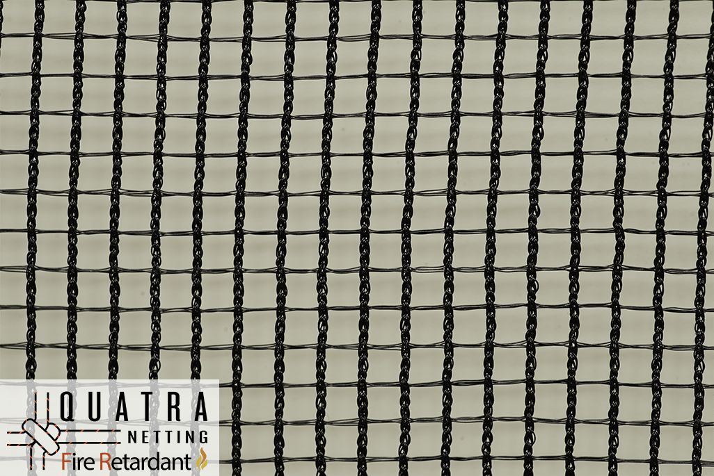 Cross Weave Netting 105GSM : 50m x 5m with Fire Retardant Black ...